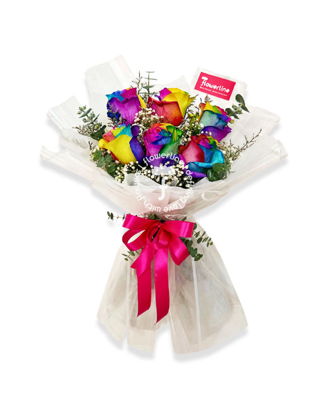 Rain - Rainbow Roses | Online Flower Shop | Ships in Metro Manila ...
